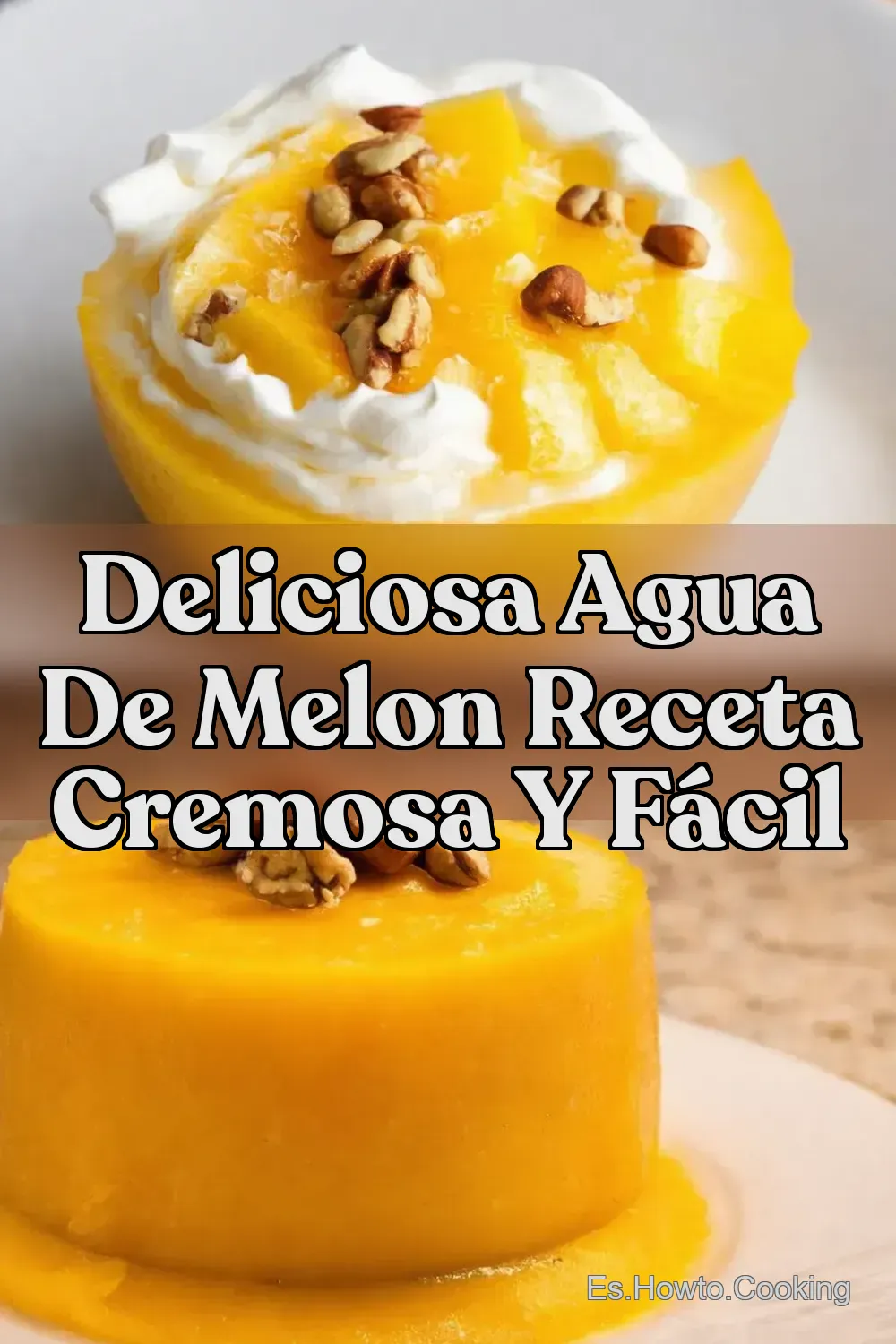 Agua de Melón con Nuez Cremosa Frescura Mexicana